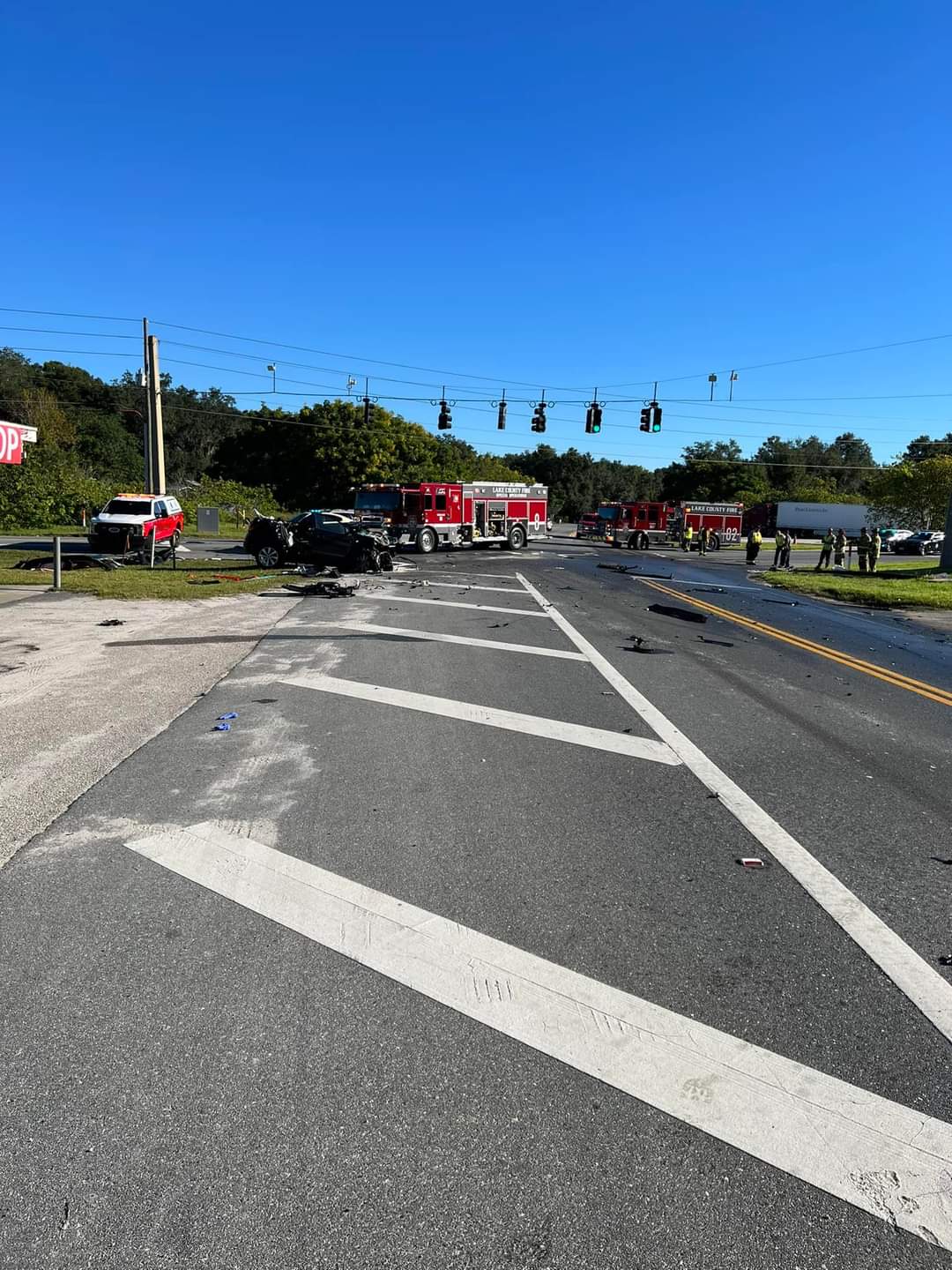 Busy Intersection Still Blocked Due to Diesel Cleanup After Fatal Crash ...