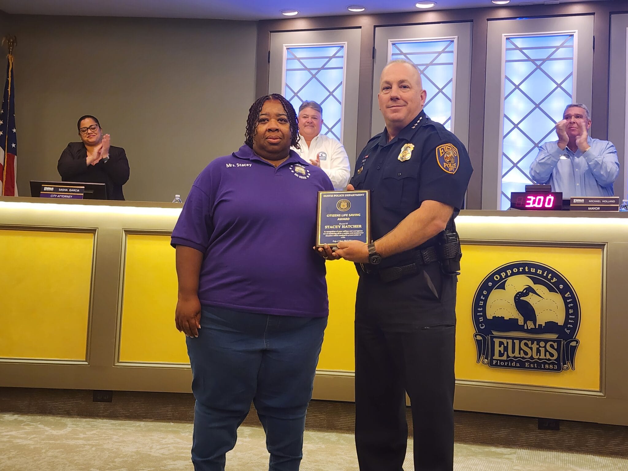 Hero Bus Driver Honored at Eustis Commission Meeting - Inside Lake